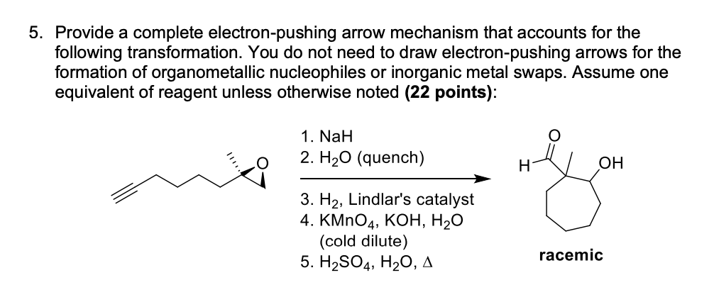 Solved 5. Provide a complete electron-pushing arrow | Chegg.com