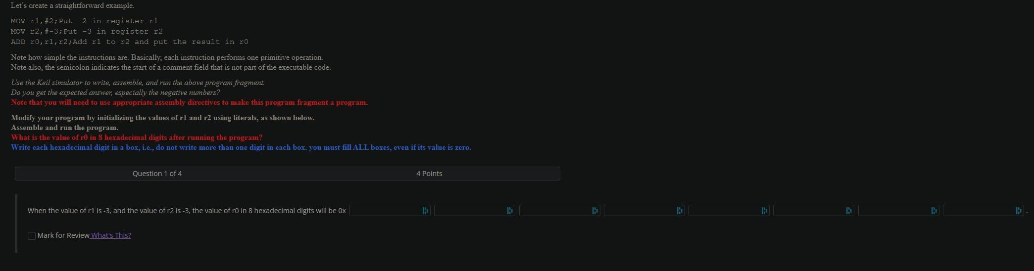 Solved Let's create a straightforward example. MOV r1, #2; | Chegg.com