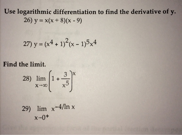 Solved Use logarithmic differentiation to find the | Chegg.com