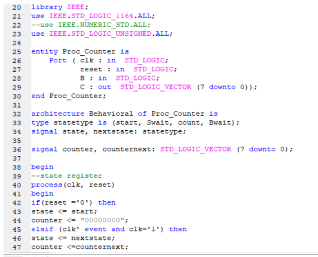 20 library IEEE use IEEE.STD_LOGIC_1164.ALL --use | Chegg.com