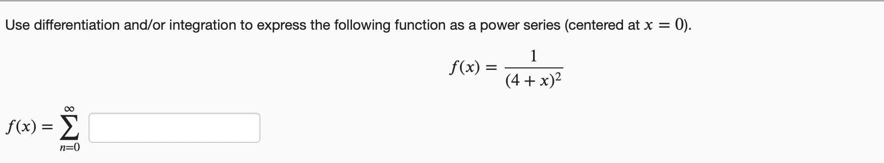 Solved Use differentiation and/or integration to express the | Chegg.com