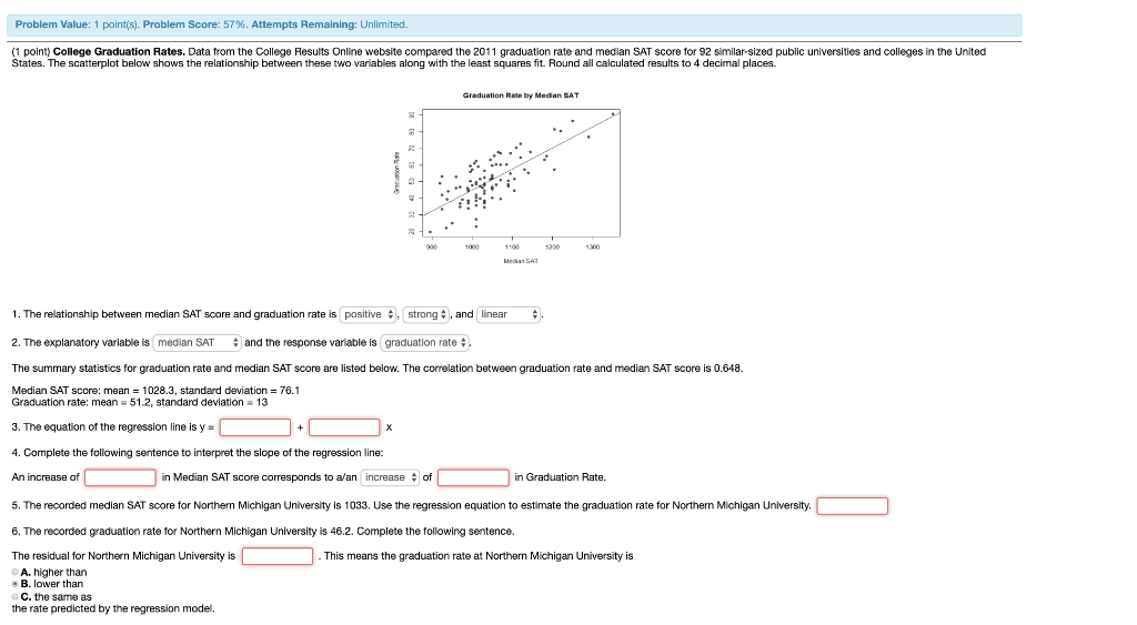 Solved Problem Value 1 Points Problem Score 57 1850