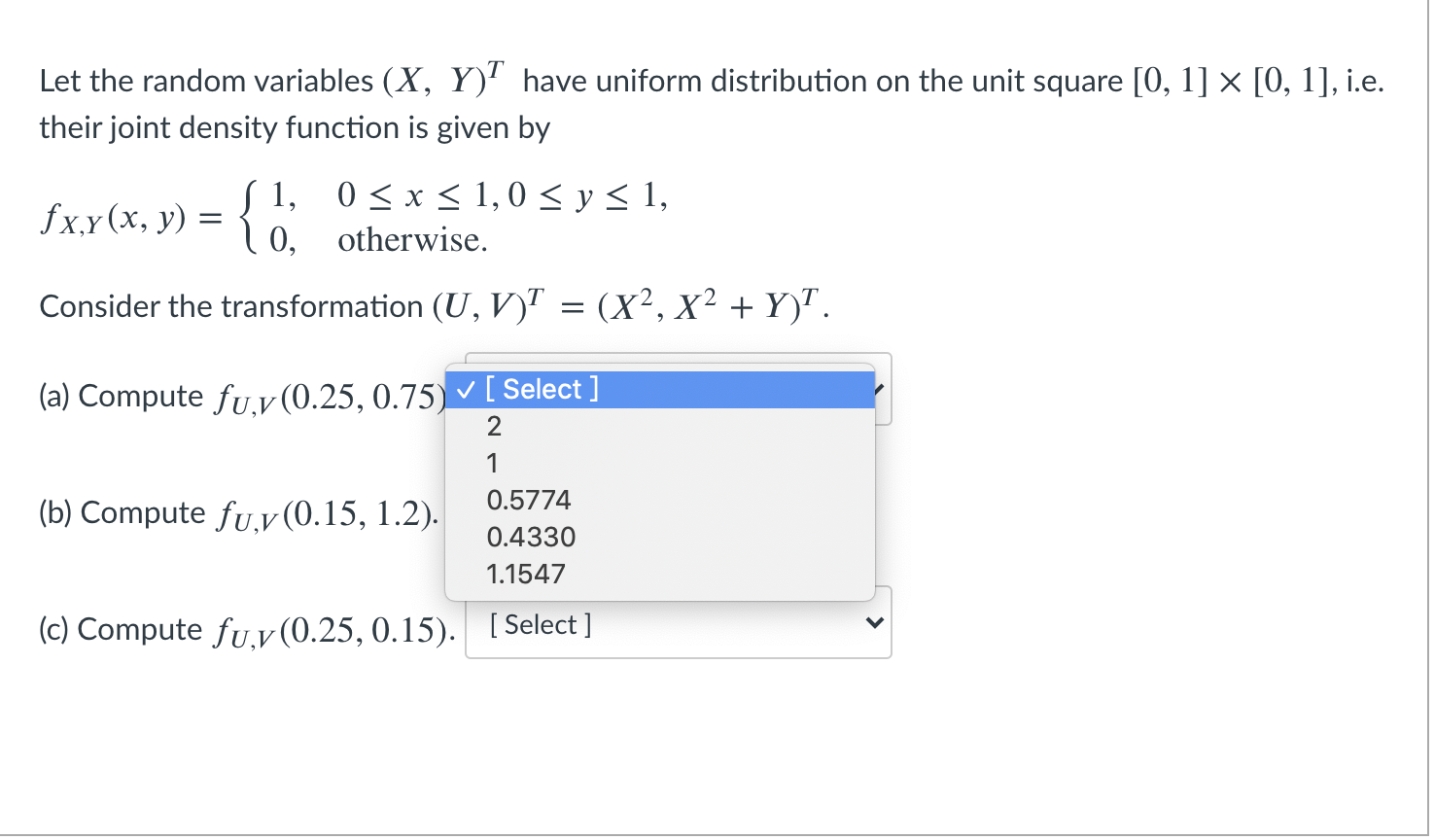 Solved Let the random variables (X, Y)T have uniform | Chegg.com