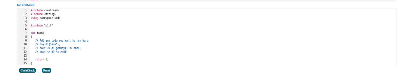 Solved PE10 - Implementing Classes Implement the class Day | Chegg.com