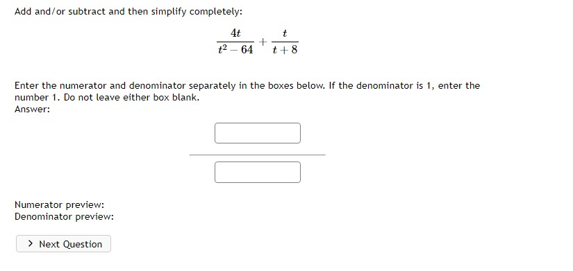 Solved Add and/or subtract and then simplify | Chegg.com