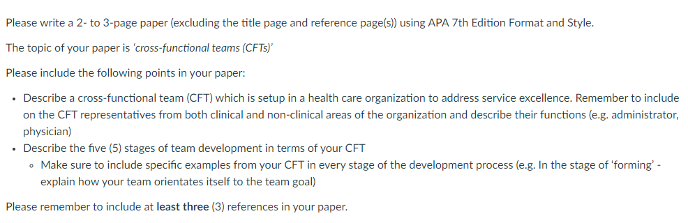 Solved Please write a 2- to 3-page paper (excluding the | Chegg.com