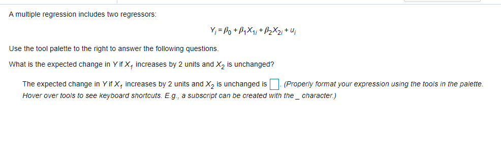 Solved A multiple regression includes two regressors: Y;= Bo | Chegg.com