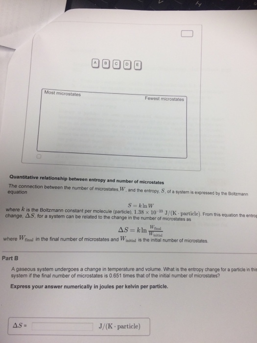 Solved e Boltzmann Equation, Questions 3 (part A) and 4 | Chegg.com