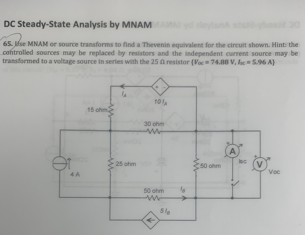 Solved DC Steady-State Analysis by MNAMAMS 65. Use MNAM or | Chegg.com Solved DC Steady-State Analysis by MNAMAMS 65. Use MNAM or | Chegg.com