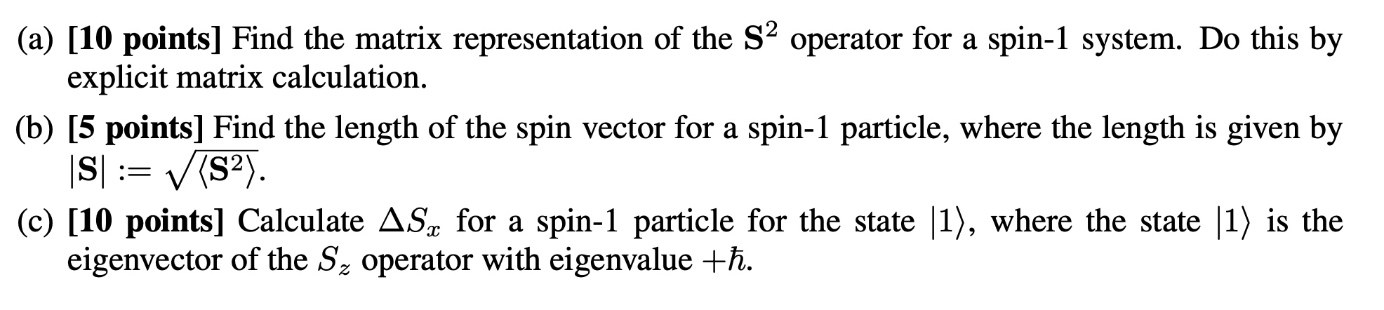 Solved Consider the angular momentum of a spin-1 particle | Chegg.com