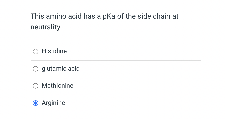 Solved This amino acid has a pKa of the side chain at | Chegg.com