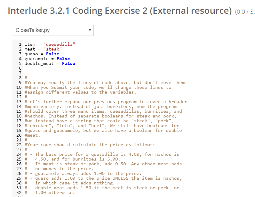 Solved Interlude 3.2.1 Coding Exercise 2 (External resource) | Chegg.com Solved Interlude 3.2.1 Coding Exercise 2 (External resource) | Chegg.com