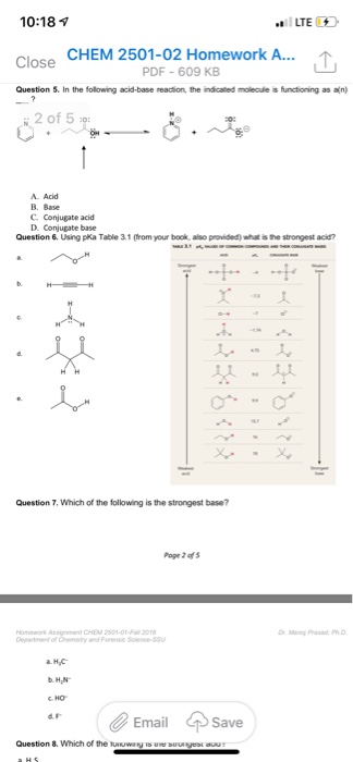 Solved 10:18 ขึ LTE lose CHEM 2501-02 Homework A.。.↑ PDF 609 | Chegg.com Solved 10:18 ขึ LTE lose CHEM 2501-02 Homework A.。.↑ PDF 609 | Chegg.com