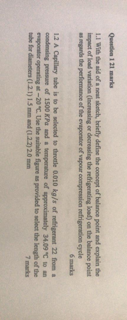 Solved Question 121 marks 1.1 With the aid of a neat sketch, | Chegg.com