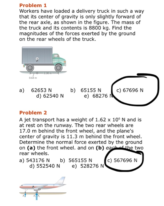 Solved Problem1 Workers have loaded a delivery truck in such | Chegg.com