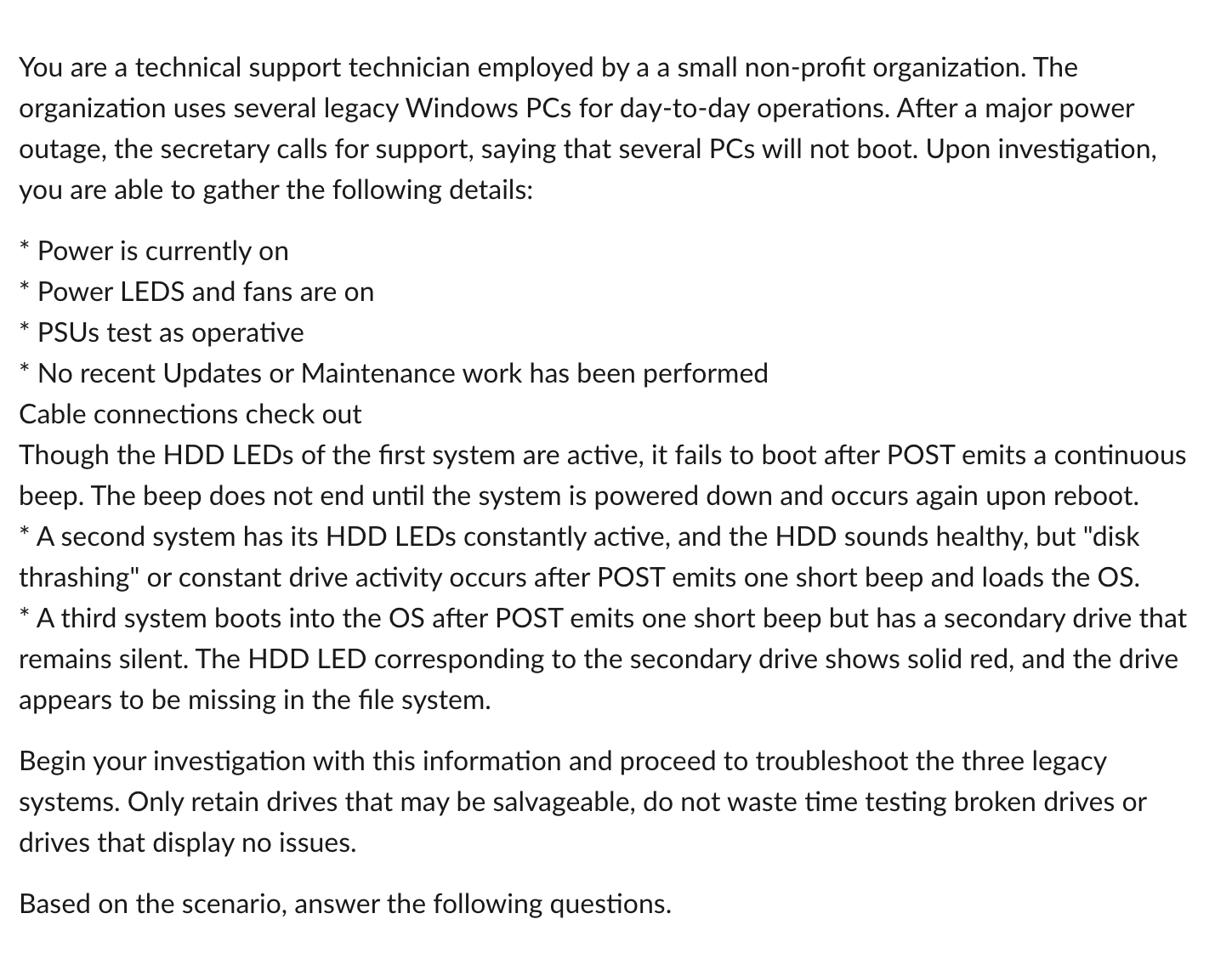 Solved System 3 Based on the scenario what is your | Chegg.com