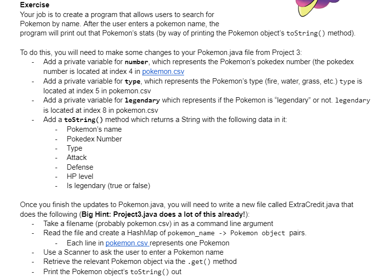 Solved Exercise Your job is to create a program that allows | Chegg.com