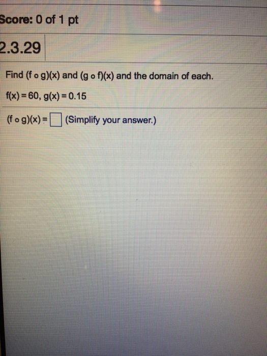 Solved Find (f g)(x) and (g f)(x) and the domain of each. | Chegg.com