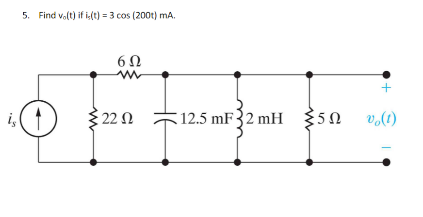 Solved (a.) Redraw the circuit below in the phasor domain | Chegg.com