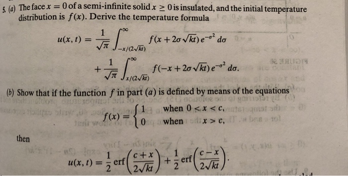 Solved (a) The face x 0 of a semi-infinite solid x > 0 is | Chegg.com