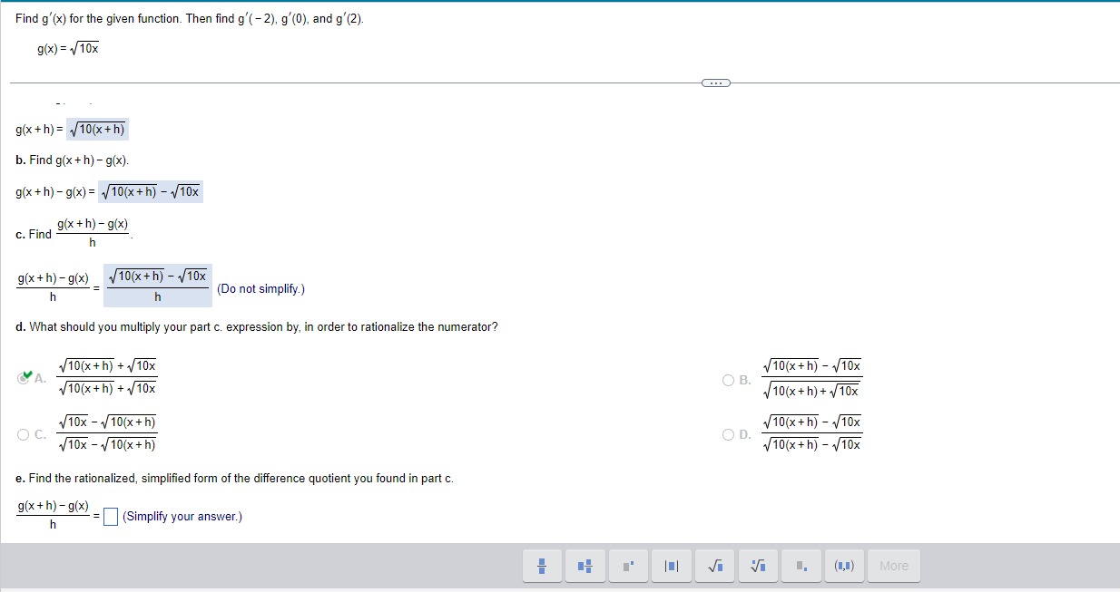 Solved Find g′(x) for the given function. Then find | Chegg.com