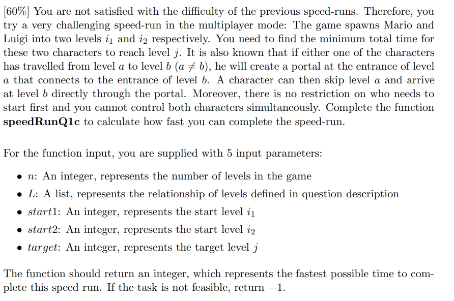 Solved [60\%] You are not satisfied with the difficulty of | Chegg.com