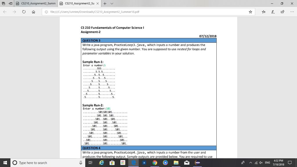 Solved Cs210 Assignment2 Summ Cs210 Assignment2su × 