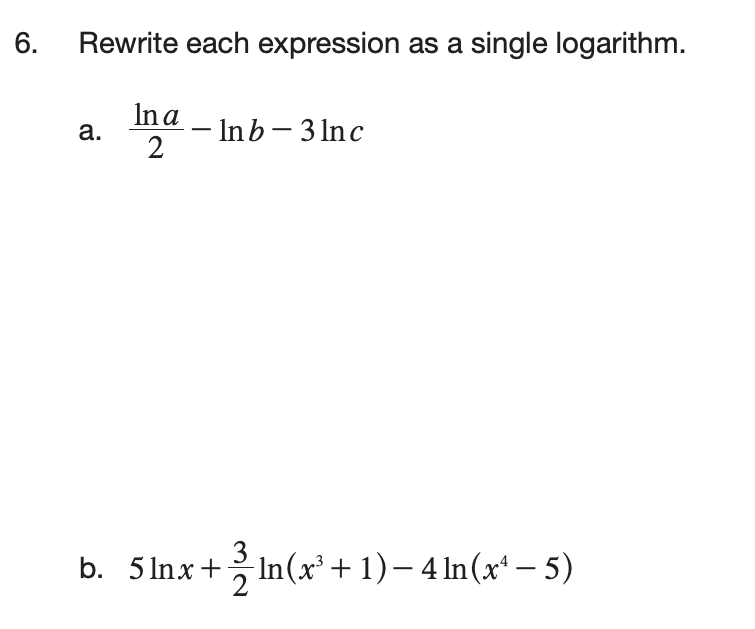 Solved Rewrite each expression as a single | Chegg.com