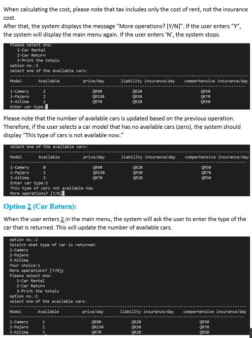 Solved In Python Alshroog is a new rental car company; they | Chegg.com