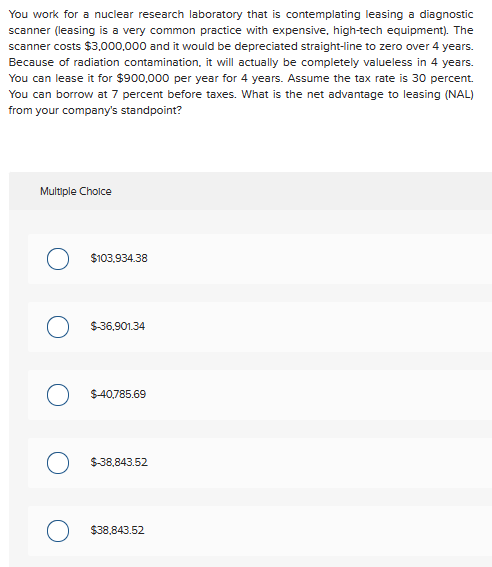 Solved You work for a nuclear research laboratory that is | Chegg.com
