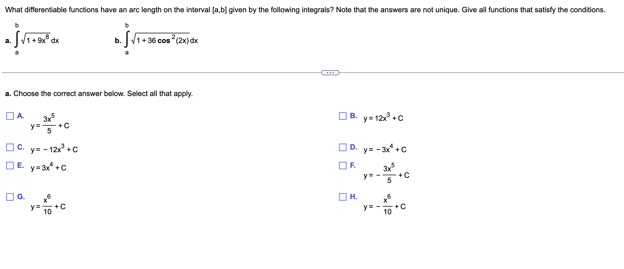 Solved What differentiable functions have an arc length on | Chegg.com