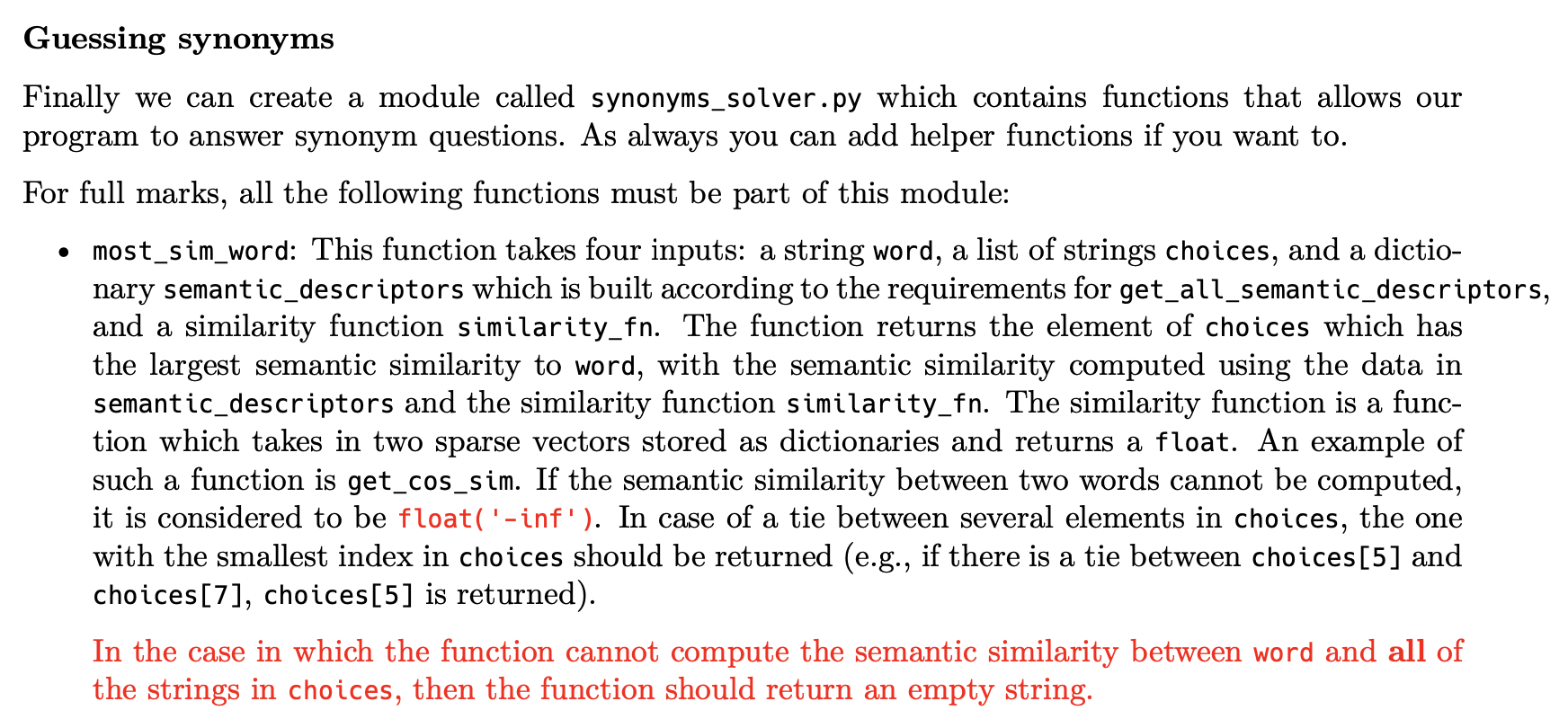 Guessing synonyms Finally we can create a module | Chegg.com