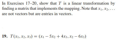 Solved In Exercises 17−20, show that T is a linear | Chegg.com