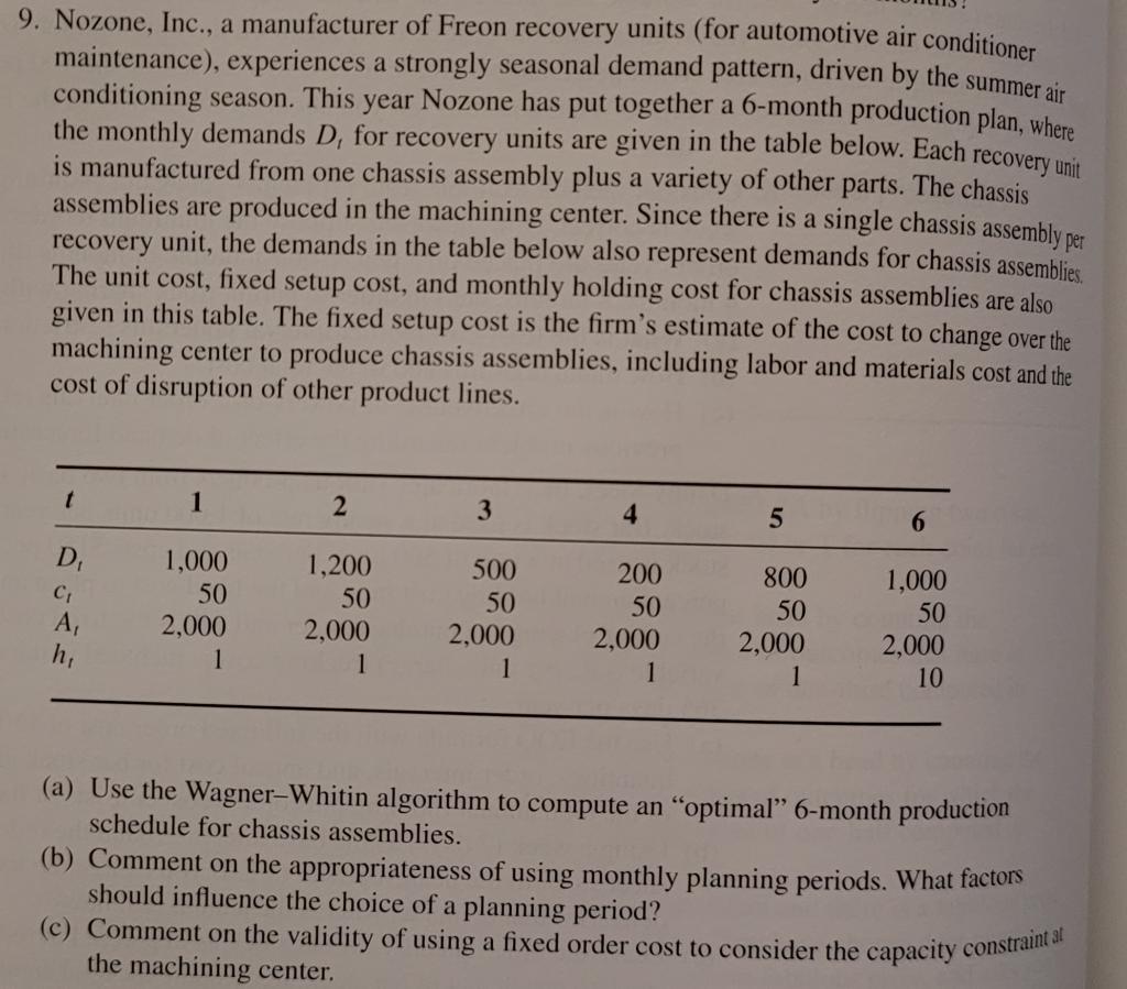 Solved Rework problem 9 from your textbook and make the | Chegg.com