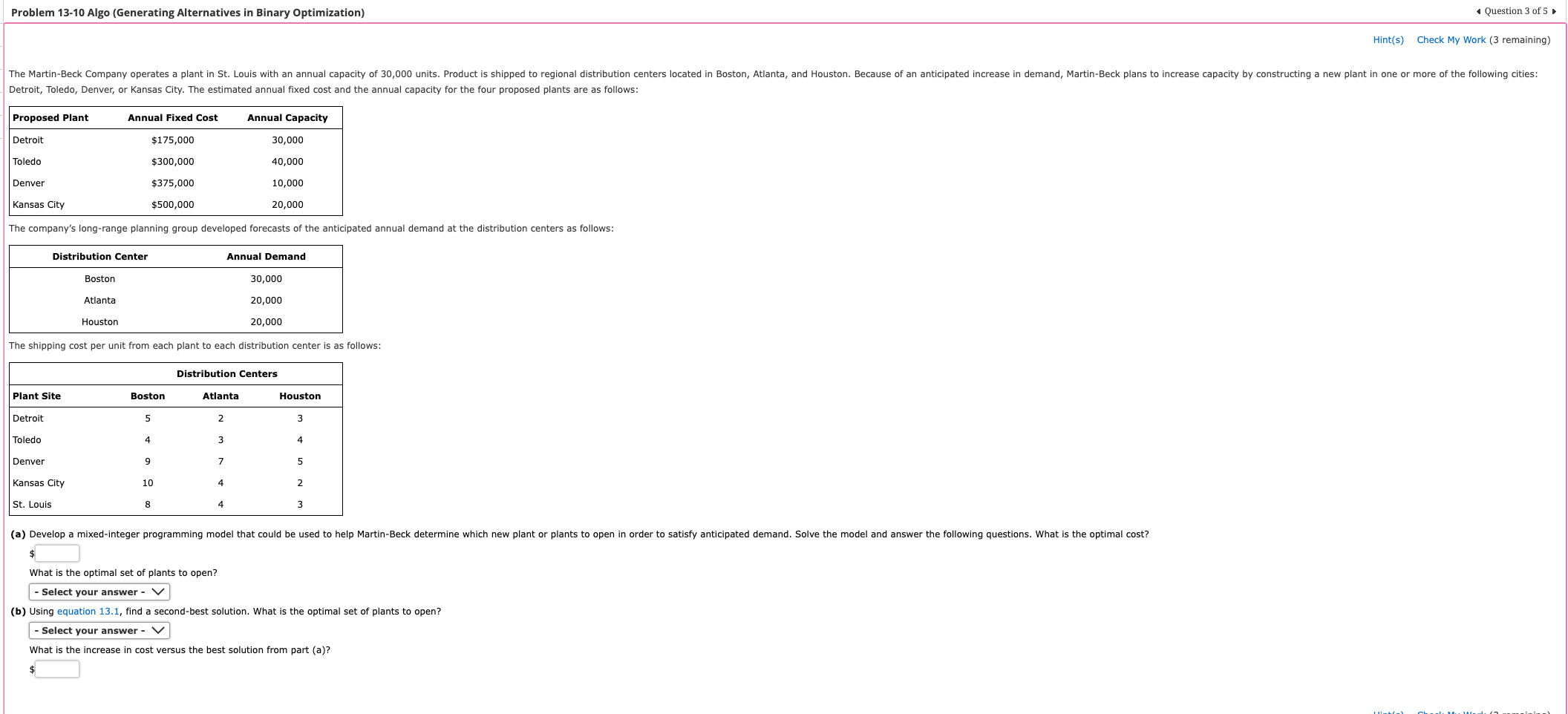 Solved Problem 13-10 Algo (Generating Alternatives in Binary | Chegg.com