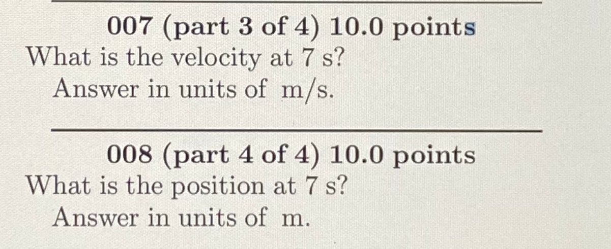 Solved 005 (part 1 of 4) 10.0 points Consider the plot below | Chegg.com