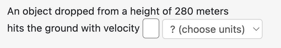 Solved An object dropped from a height of 280 meters hits | Chegg.com