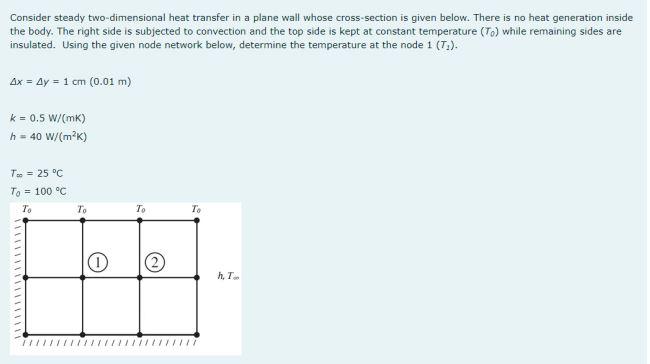 Solved Consider steady two-dimensional heat transfer in a | Chegg.com