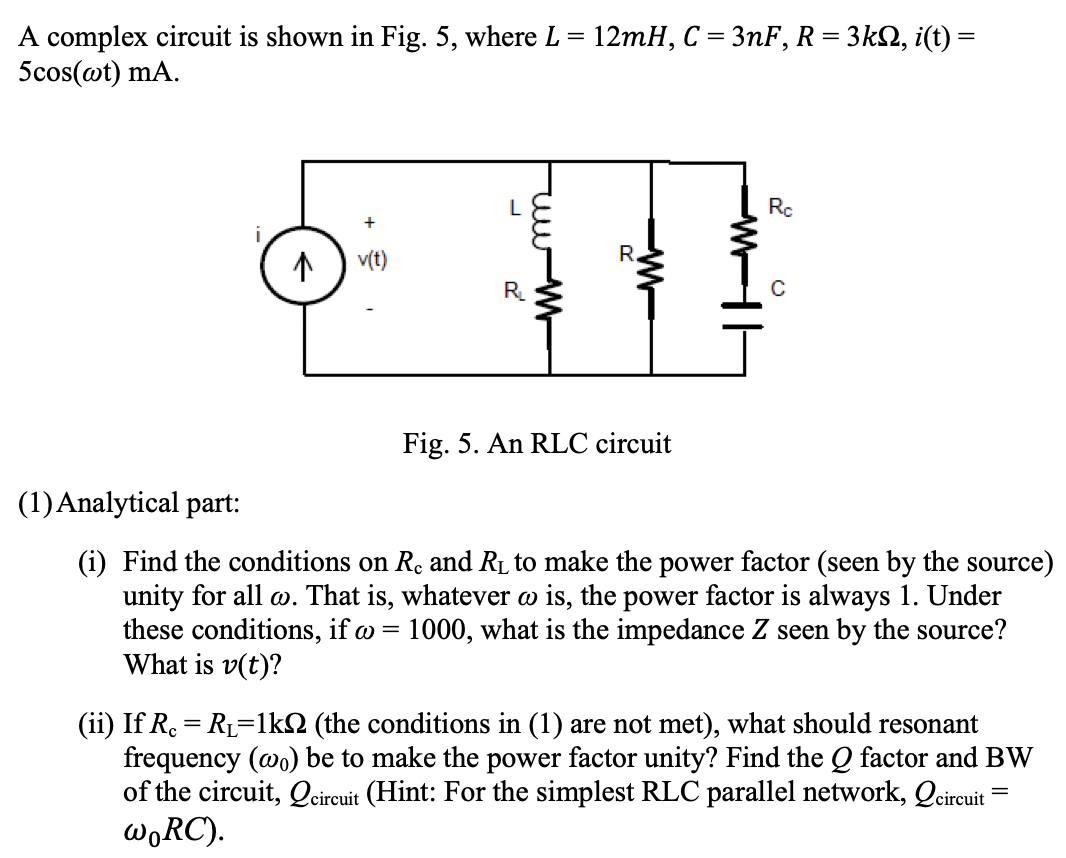 Solved A complex circuit is shown in Fig. 5, where L = 12mH, | Chegg.com