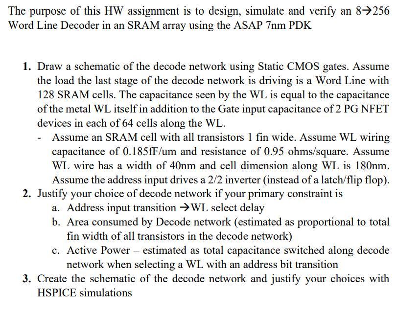 Solved The purpose of this HW assignment is to design, | Chegg.com