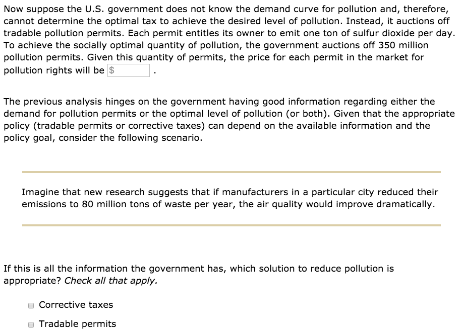 Solved 7. Correcting for negative externalities - Taxes | Chegg.com