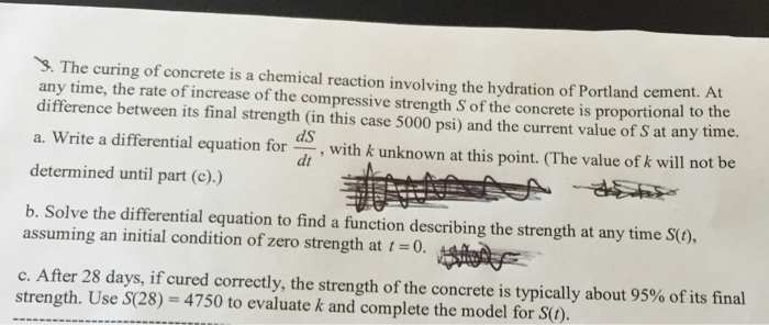 Solved S. The curing of concrete is a chemical reaction | Chegg.com