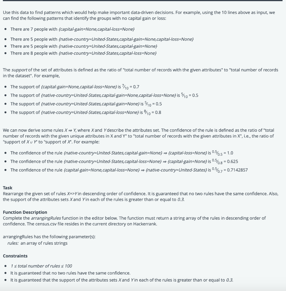 Use this data to find patterns which would help make | Chegg.com