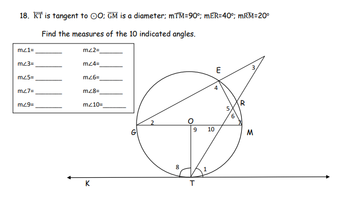 Solved Question 18 Find the measurements of the angles | Chegg.com