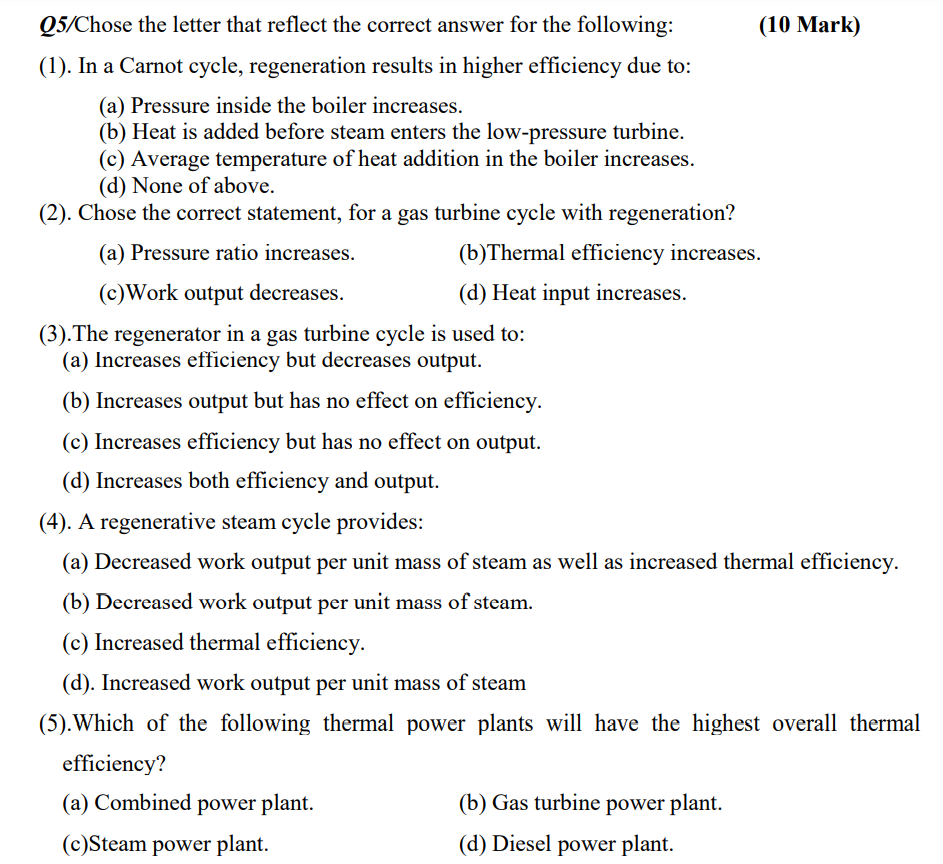 Solved Q5/Chose the letter that reflect the correct answer | Chegg.com Solved Q5/Chose the letter that reflect the correct answer | Chegg.com