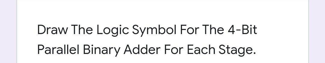 Solved Draw The Logic Symbol For The 4-Bit Parallel Binary | Chegg.com