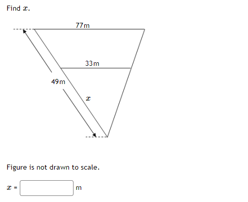 Solved Find x. Figure is not drawn to scale. | Chegg.com