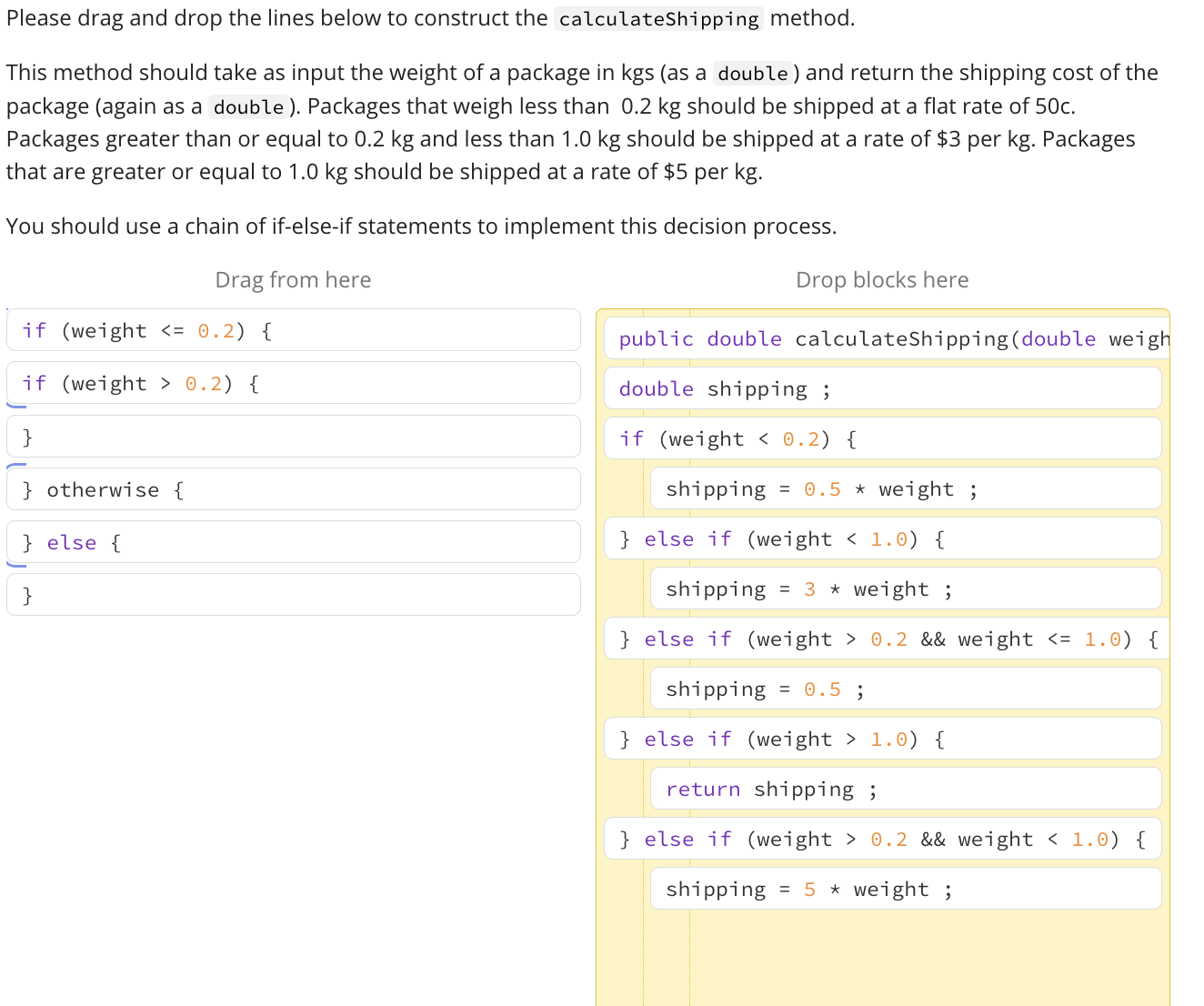Solved Please drag and drop the lines below to construct the | Chegg.com