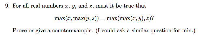 Solved 9. For all real numbers x, y, and z, must it be true | Chegg.com