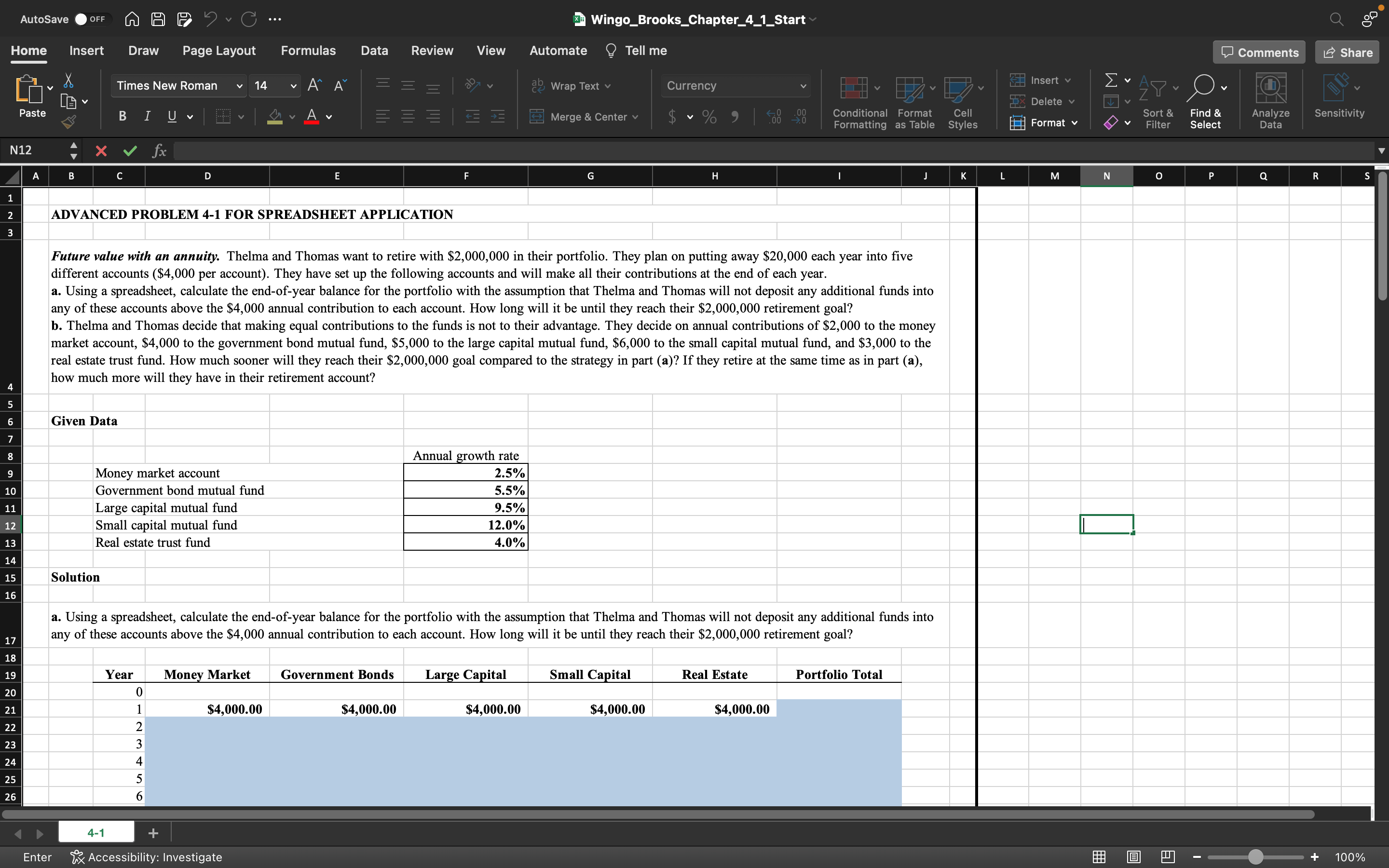 Solved 4-1 Wingo_Brooks_Chapter_4_1_Start ه σ∘ eHome Insert | Chegg.com